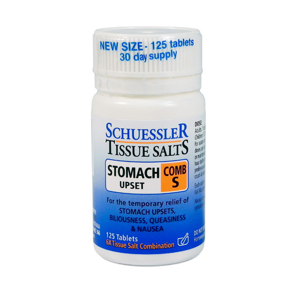 Schuessler Tissue Salt COMB S Upset Stomach Tablets 125 – Health Delivery