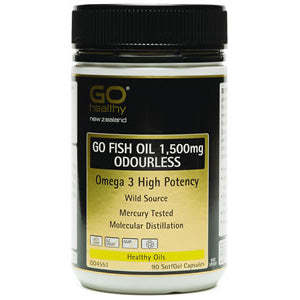 Go Fish Oil 1,500mg Odourless Capsules 90